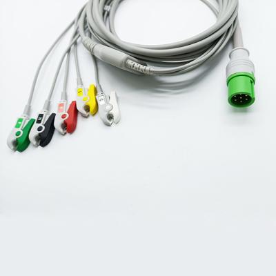 China 7 PIN 5 Leads TPU ECG Cable Grabber IEC Standard 230400005 for sale