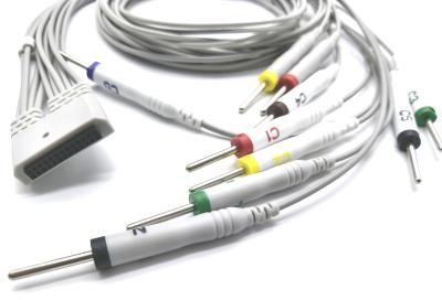 China 10 Leads IEC/AHA 0.25mA DIN3.0/Banana4.0/Snap/Clip Holter ECG Cable MedEX ECG200.300 for sale