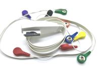 China 1.2m IEC AHA Holter Snap Clip ECG Cable Mortara H12 For Patient Monitor for sale