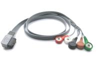 China 5 Leads IEC AHA Snap Clip Holter ECG Cable ISO13485 PH DigiTrak XT for sale
