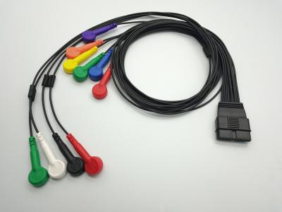 China TPU 10 Lead IEC AHA Snap ECG Cable 1m For Schiller MS-12 for sale