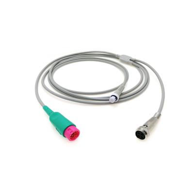 China Medical TPU Cardiac Output Cable 3m 12 Pin CO Cable For Edan Monitor for sale