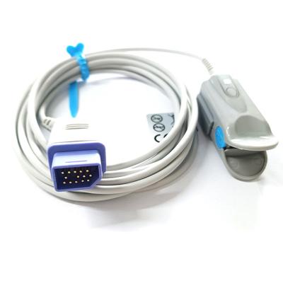 China Nihon Kohden Monitor Medical Spo2 Sensor 14pin  Purple Connector for sale