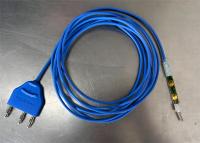 China 5000V 3000mm Blue Insulation Anti-Interference Monopole Cable Assembly Wire Harness for sale
