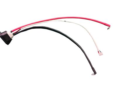 China Flexible EV 6MM² 330mm Black Red Silica Gel White Glass Fiber Casing Insulation Cable Wire Harness for sale