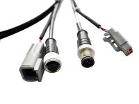 China UL2517 PVC UL1061 28AWG TPE-E Black 300V M12 Connector Cable Wire Harness With M12 Connector for sale