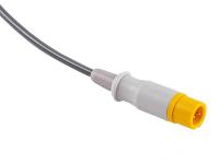 China 12mm Stainless Steel Body Plate Temperature Probe Medical Wire Harness For Medical Monitoring for sale