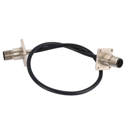 China 8 Pin Black Customized Industrial Wire Harness Communication Anti Interference Metallic Shield for sale