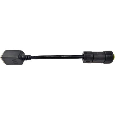 China Anti-Interference CAT6 Industrial Wire Harness RJ45 Aviation Connector Female for sale