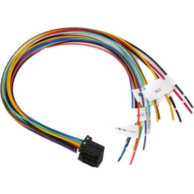 China Copper Core Conductor High Definition Waterproof Cd Tail Line, Navigation Tailline Automotive Wiring Harness for sale