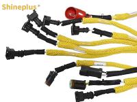 China 300V IP67 Insulated Fire Retardant PET Braided Network Tube Excavator Wiring Harness for sale