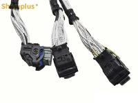 China 300V IP67 Insulated Fire Retardant PET Braided Network Tube Excavator Wiring Harness for sale