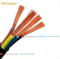China RVV3*10 16 Square Three-phase Four-wire Outdoor Household Copper Core Soft Sheath Wire  4 5 6 Core for sale