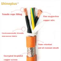 China Servo Motor Orange High Flexible Drag Chain Shielded Cable 4 Core 1.5 2.5 4.0 6.0 Square for sale