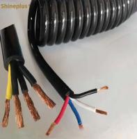 China TPU / PVC Copper Core Telescopic Spring Wire 2 Core 3 Core 4 Core 5 Core 1.5 2.5 4 Square Spiral Power Wire Slingshot Wi for sale