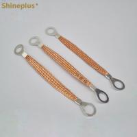 China Manufacturer Copper Galvanized Tin Conductive Belt Braided Wire Flange Electrostatic Jumper Ground Wire Harness for sale