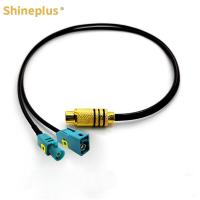 China RG174 Coaxial Wire Harness One Two RCA Lotus Male Head Turn E Type FAKRA Cable Antenna RF Harness for sale