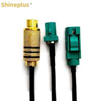 China RG174 Coaxial Wire Harness One Two RCA Lotus Male Head Turn E Type FAKRA Cable Antenna RF Harness for sale