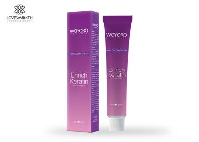 China Keratin Extract Permanent Hair Color Cream 80ml Salon Volume Care Formula for sale