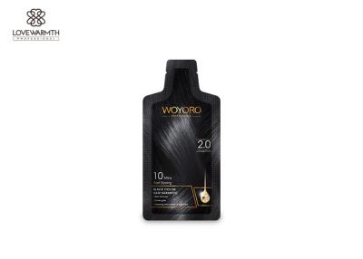 China 2.0 Natural Black Hair Color Shampoo 15ml Gentle Gray Coverage Low Ammonia for sale