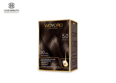 China Fast Hair Color Shampoo Sachet 5/0 Intense Brown Mild Formula Gray Coverage for sale