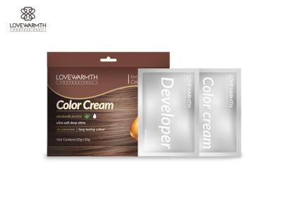 China Permanent Hair Color Shampoo 20ml x 2 100% White Hair Coverage Family Use for sale