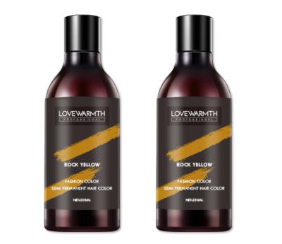 China Rock Yellow Semi Permanent Hair Dye 250g Temporary Color Easy Clean for sale