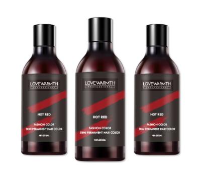 China 200ml Temporary Red Hair Dye Semi Permanent Hair Color Cream for All Hair Types Custom OEM for sale
