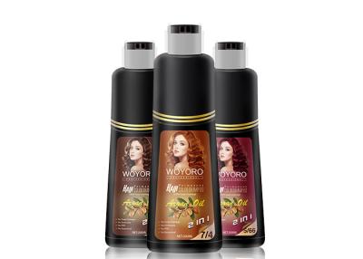 China Woyoro Hair Color Shampoo 100% Grey Coverage Ammonia Free 200ml OEM for sale