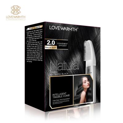 China Intelligent Black Hair Color Comb 40ml+40ml Set Easy At Home Dye No Damage for sale