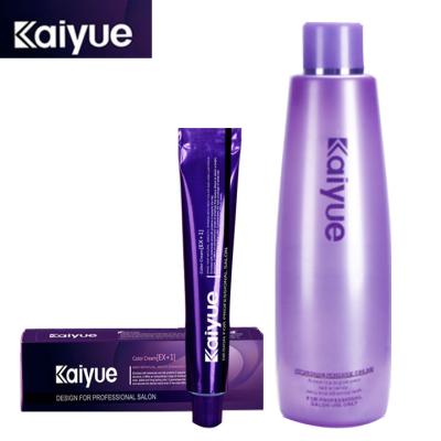 China 100ml Hair Color Cream with 1000ml Peroxide Developer Kit 100% Grey Coverage for sale