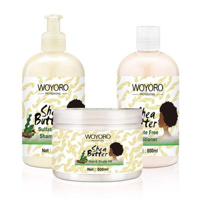 China WOYORO Shea Butter Sulfate Free Daily Hydration Shampoo 800ml for All Hair Types for sale