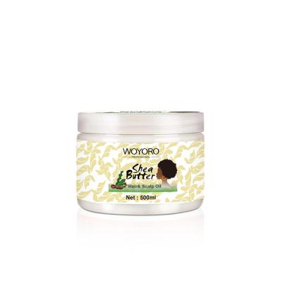 China WOYORO Shea Butter Hair and Scalp Oil 500ml Moisturize Dry Damaged Hair Cuticle Repair for sale