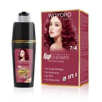 China Permanent Hair Color Shampoo 320ml Red for Grey Hair Adult Plant Essence for sale