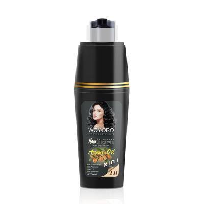 China Active Protein 280ml Hair Dye Black Color Shampoo for Women Natural Herbal Formula for sale