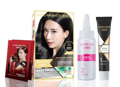 China OEM Private Label Fast Dyeing 50ml Hair Color Cream Kit for Home Use for sale