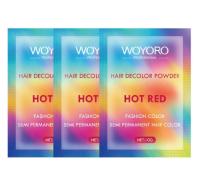 China GMPC Certified 15g Red Tinted Hair Bleach Powder for Professional Hair Color Change for sale