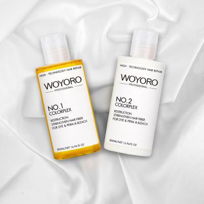 China WOYORO Hair Colorplex Bond Repair Treatment Kit 2 Step 100ml Keratin Strengthening for sale