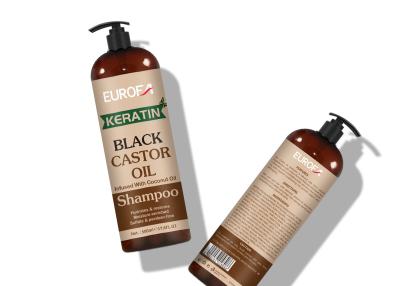 China Black Castor Oil Hair Nourishing Shampoo for All Hair Types Damage Repair 500ml for sale