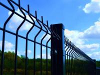 China Galvanized Steel Metal Garden Fences Panels outdoor PVC Coated V Bending 3d Curved Welded Wire Mesh fence for sale