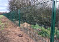 China Green Powder Coated 1.5mm Welded Wire Mesh Fencing Sercurity Double Panels With Post for sale