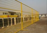 China Yellow Canada Standard Movable Temporary Site Fencing 6ft X10ft Steel Security Panels for sale