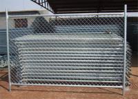 China 8ft Temporary Security Fencing Movable Chain Link Construction Panel With Base for sale