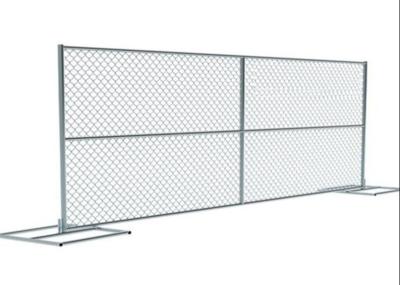 China Metal Steel 3.2mm Site Security Fencing Construction Galvanized Chain Link Movable for sale