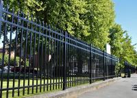 China 6ft Black Powder Coating Steel Garden Fence Panels Decorative for sale