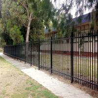 China Home Decorative Picket Fencing Black Wrought Iron Steel for sale