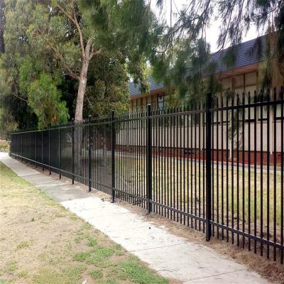 China Home Decorative Picket Fencing Black Wrought Iron Steel for sale