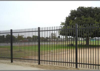 China Industrial Security 1.8m High Steel Ornamental Fence Galvanized Powder Coated for sale