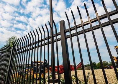 China 8ft Wide Industrial Wrought Iron Security Fence Powder Coated for sale