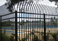 China 8ft Wide Industrial Wrought Iron Security Fence Powder Coated for sale